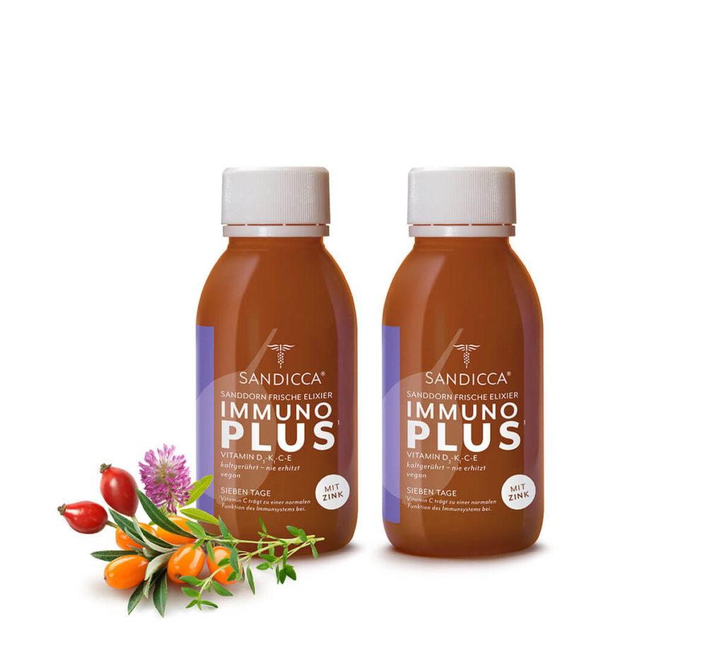 Sanddorn Frischeelixier Immuno Plus Vitamin D3-K1-C-E und Zink / 14 ...